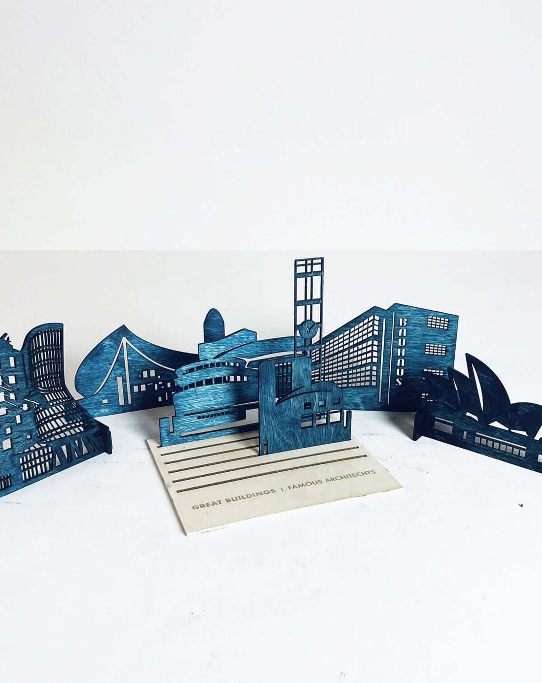 Silhouttes of Iconic buildings from the world's most famous architects