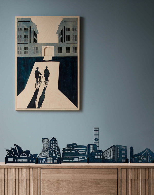 Silhouttes of Iconic buildings from the world's most famous architects
