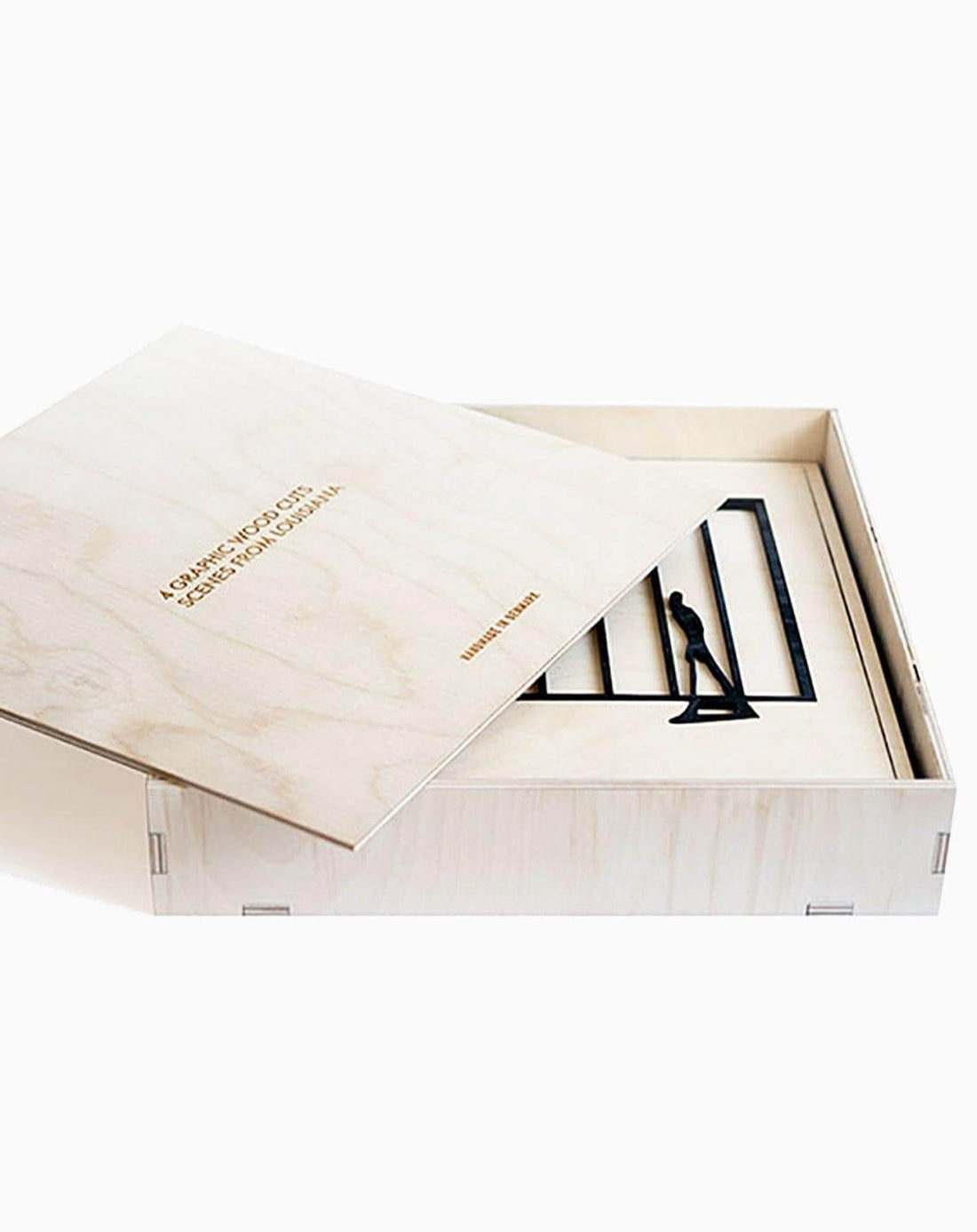 Gallery box with handmade artworks or art prints.