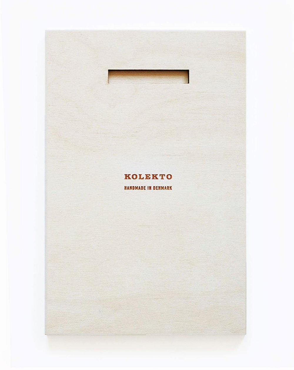 Graphic artwork of a hug cut in wood by KOLEKTO studio