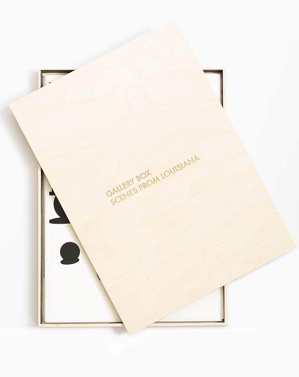 Gallery box with handmade artworks or art prints.